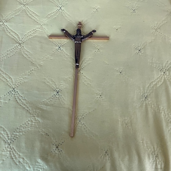 Other | Religious Vintage 1 Brass Metal Crucifix Cross Hanger Art Deco ...